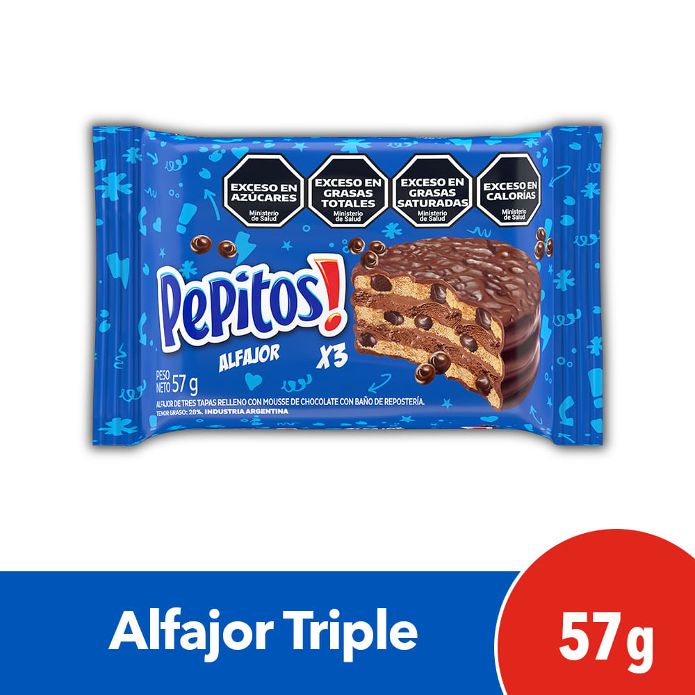 Alfajor Pepitos Triple 57g - Mi Tienda Mondelez