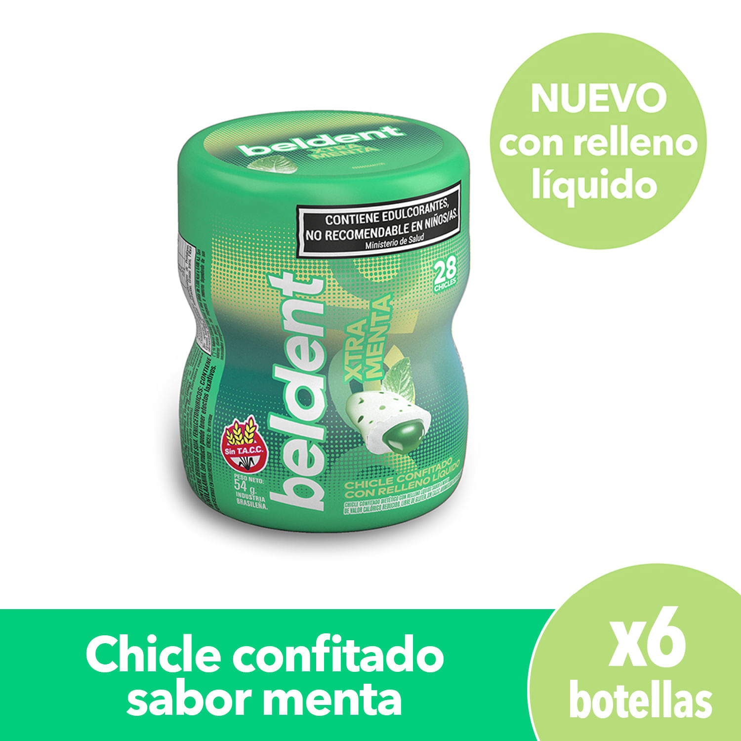 Chicles Beldent confitados rellenos menta 54g - Mi Tienda Mondelez
